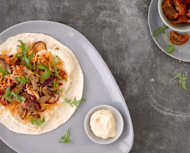 Leftover Lamb Wrap Recipe with Houmous | Tilda