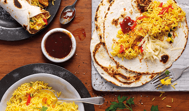 Golden Lunch Chicken & Rice Wrap Recipe | Tilda