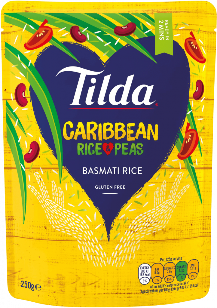 Tilda Steamed Caribbean Rice & Peas Basmati Rice | Tilda