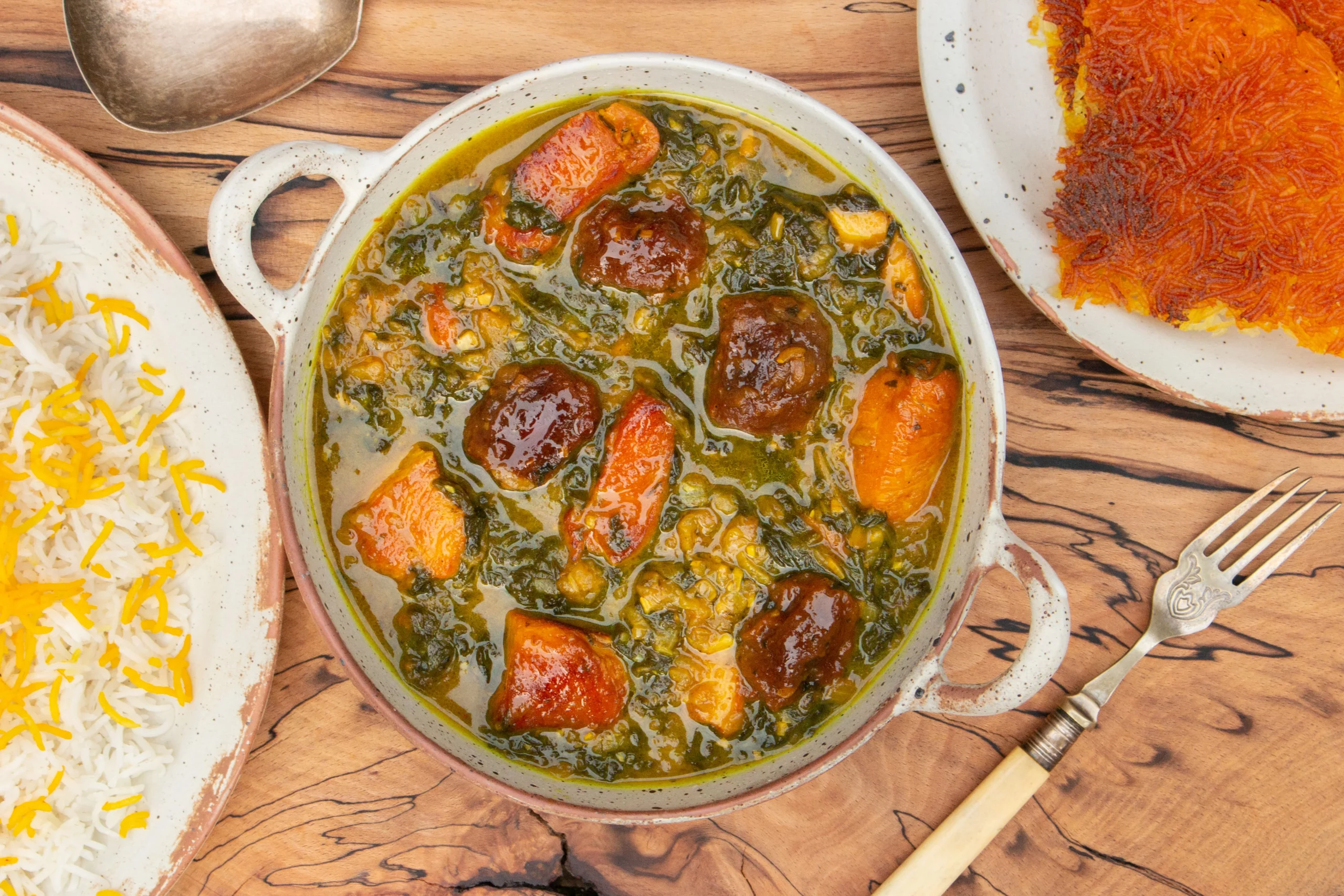 Khoresh-e Aloo Esfenaj Recipe | Tilda