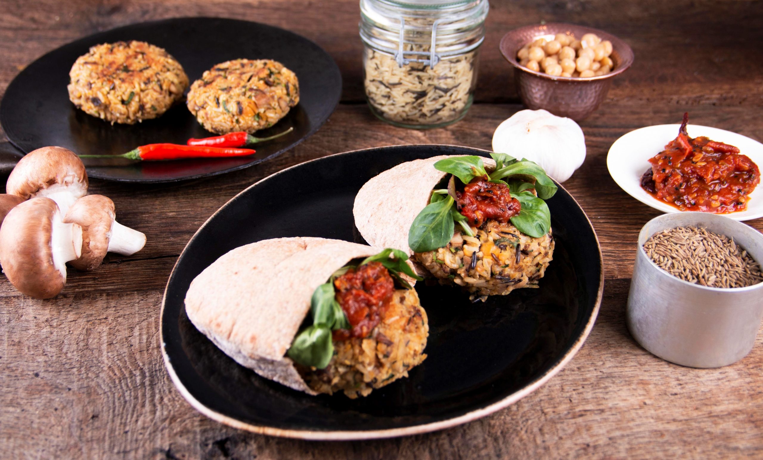 Wild Rice and Mushroom Burger Patties | Tilda Professionals