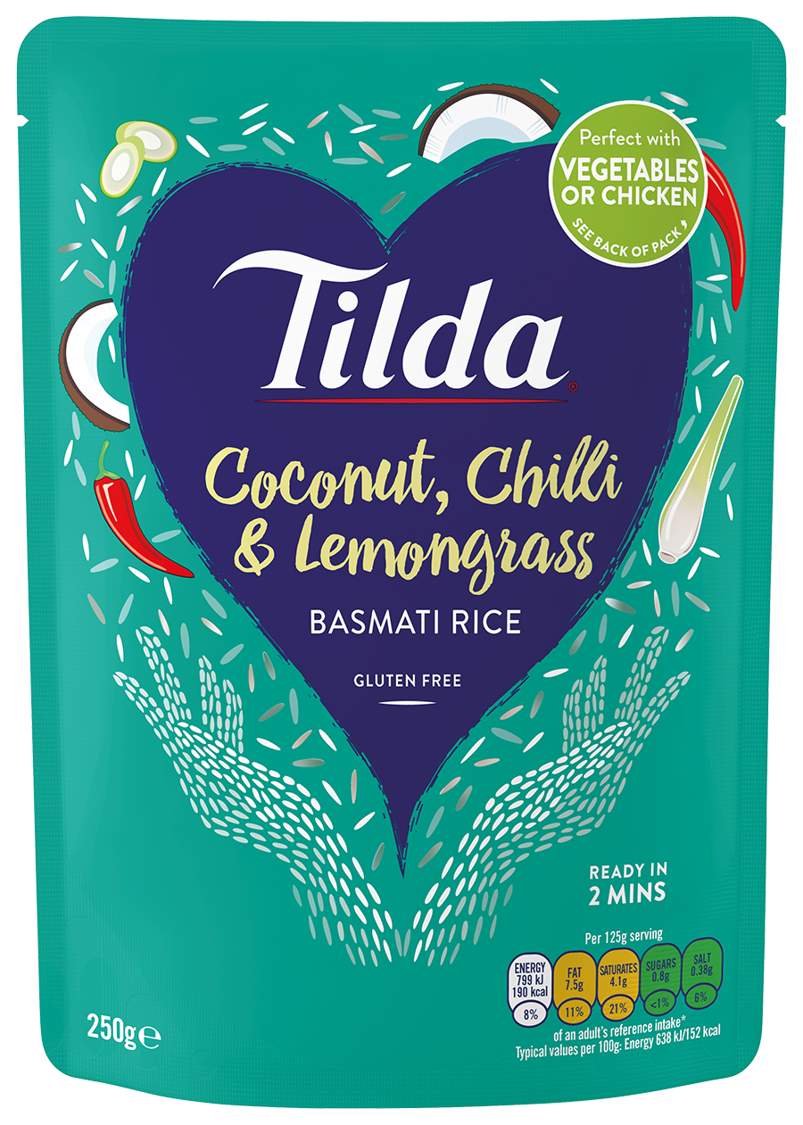 Tilda Steamed Coconut Chilli & Lemongrass Basmati Rice | Tilda